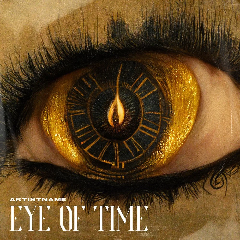 Golden Eye Of Time Premade Album Cover Art • Buy Cover Artwork
