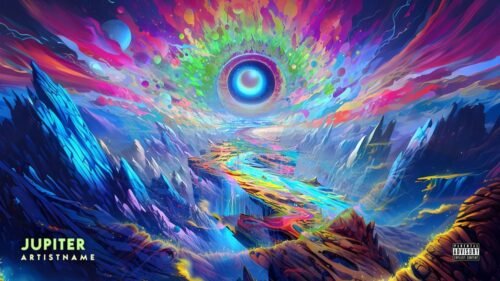 Jupiter Premade Psychedelic Album Cover Art • Buy Cover Artwork